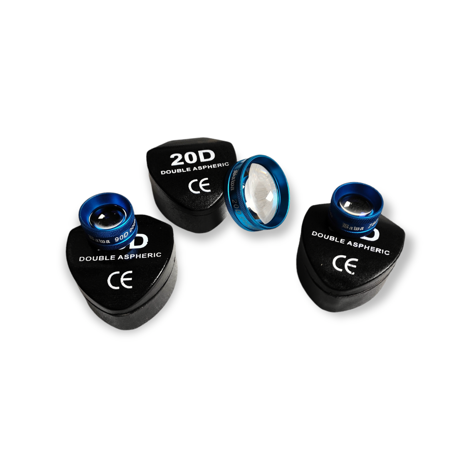 Bawa Blue Color 20D 90D & 78D Ophthalmology Double Aspheric Lens Set Of ...
