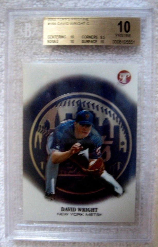 David Wright RC 2002 Topps Pristine Rookie Card#166 Graded Pristine ...