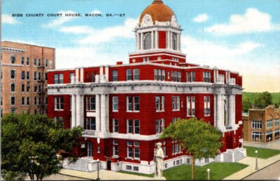 Postcard Bibb County Court House Macon Ga Linen | eBay