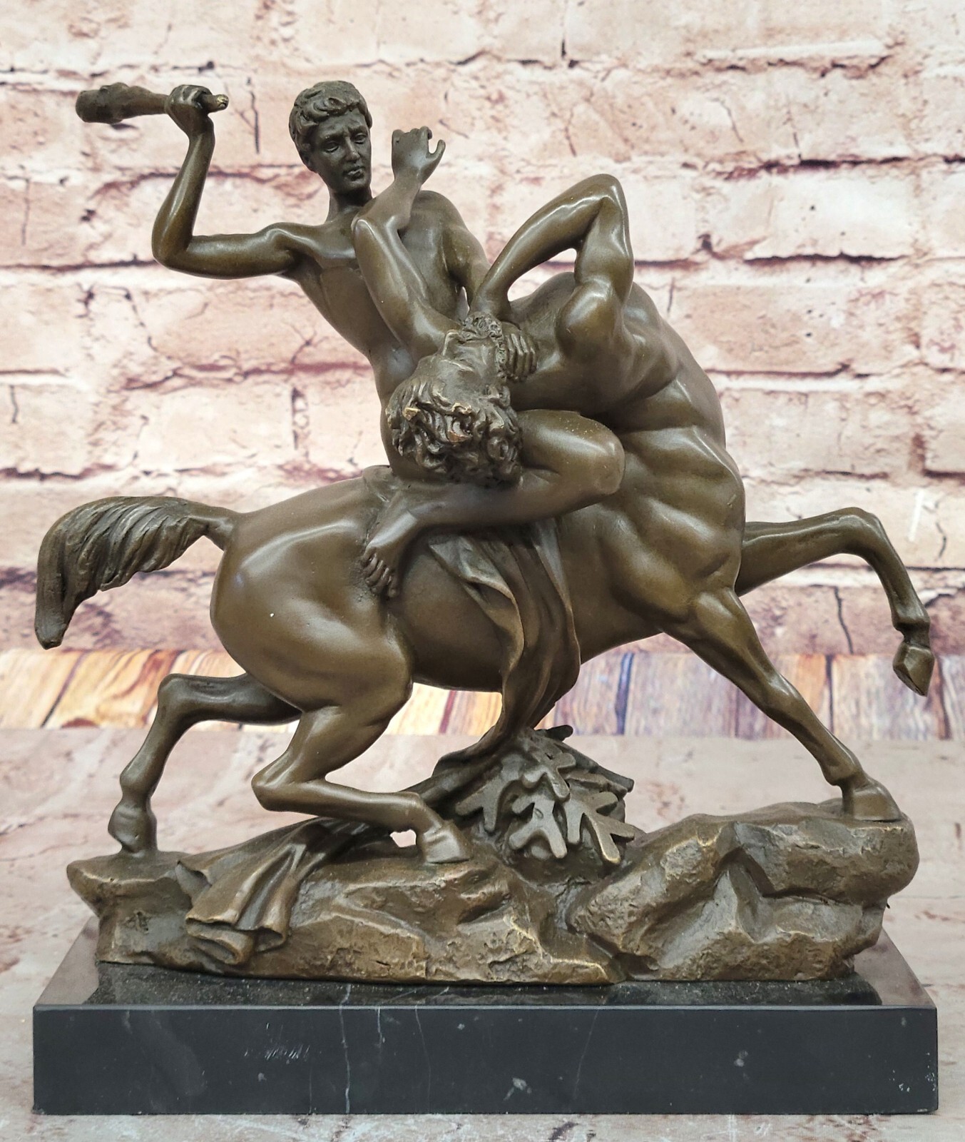 Bronze statue of Theseus Slaying the Minotaur a monster Centaur Beast ...