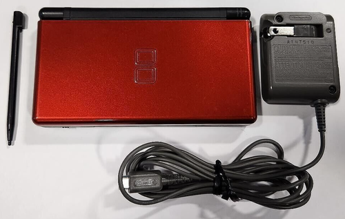 Nintendo DS Lite CRIMSON RED/BLACK Handheld Video Game Console System ...