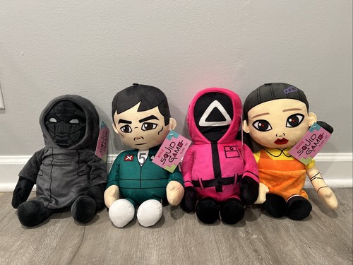 Squid Game Plush Player 456, Guard, Young-Hee, & Front Man 14” NEW Claw ...