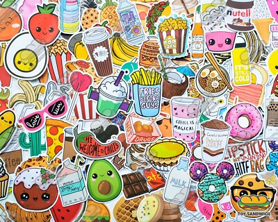 100 pcs "VSCO Snacks" Sticker Pack Instagram Student Planner Teen Girl ...