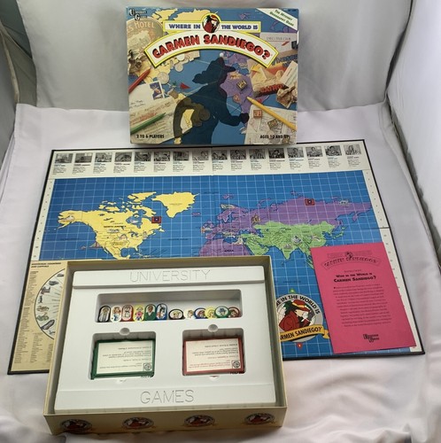 1992 Where in the World is Carmen Sandiego? Board Game University Games ...