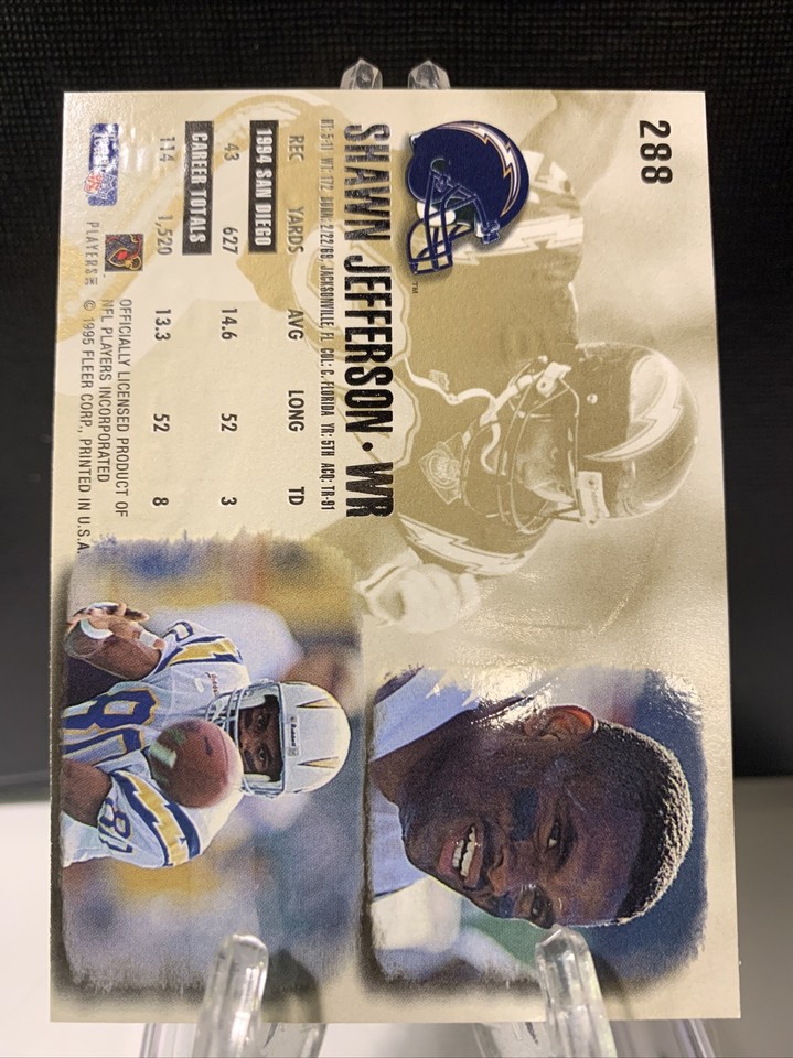 Shawn Jefferson 1995 Fleer Ultra GOLD MEDALLION #288 Football NFL Card ...