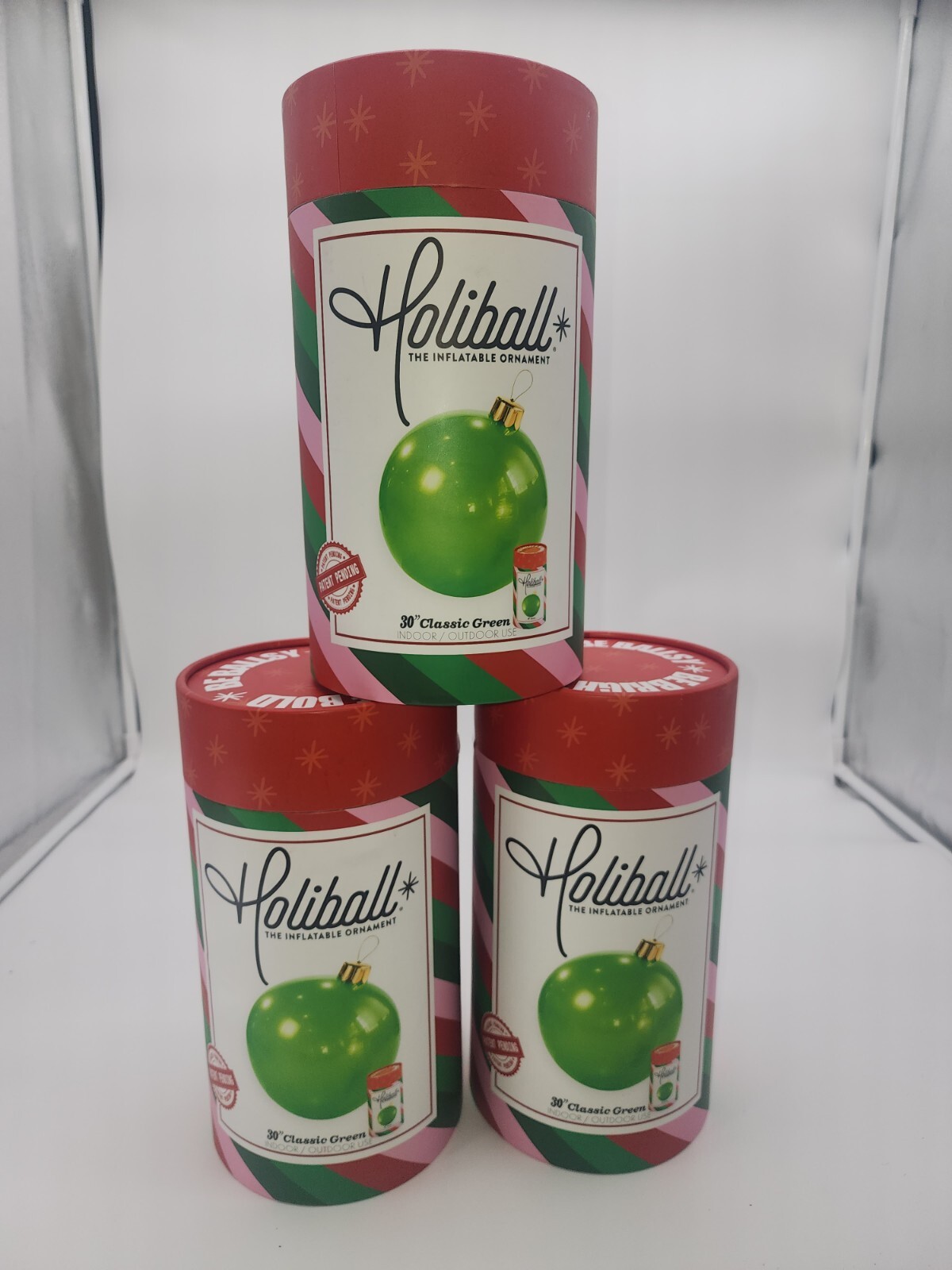 New Holiball Inflatable Ornament Pottery Barn 30" Classic Green Set Of ...