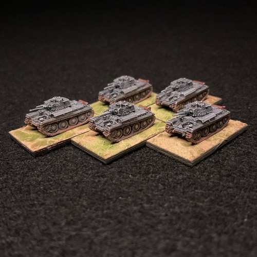 5x PAINTED GHQ 6mm 1/285 Micro Armour German Pz38(t) TANKS • 06HP ...