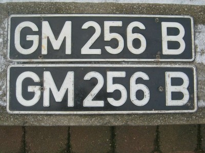 2X BRITISH FORCES IN GERMANY 1960s VINTAGE # GM 256B LICENSE PLATES ...