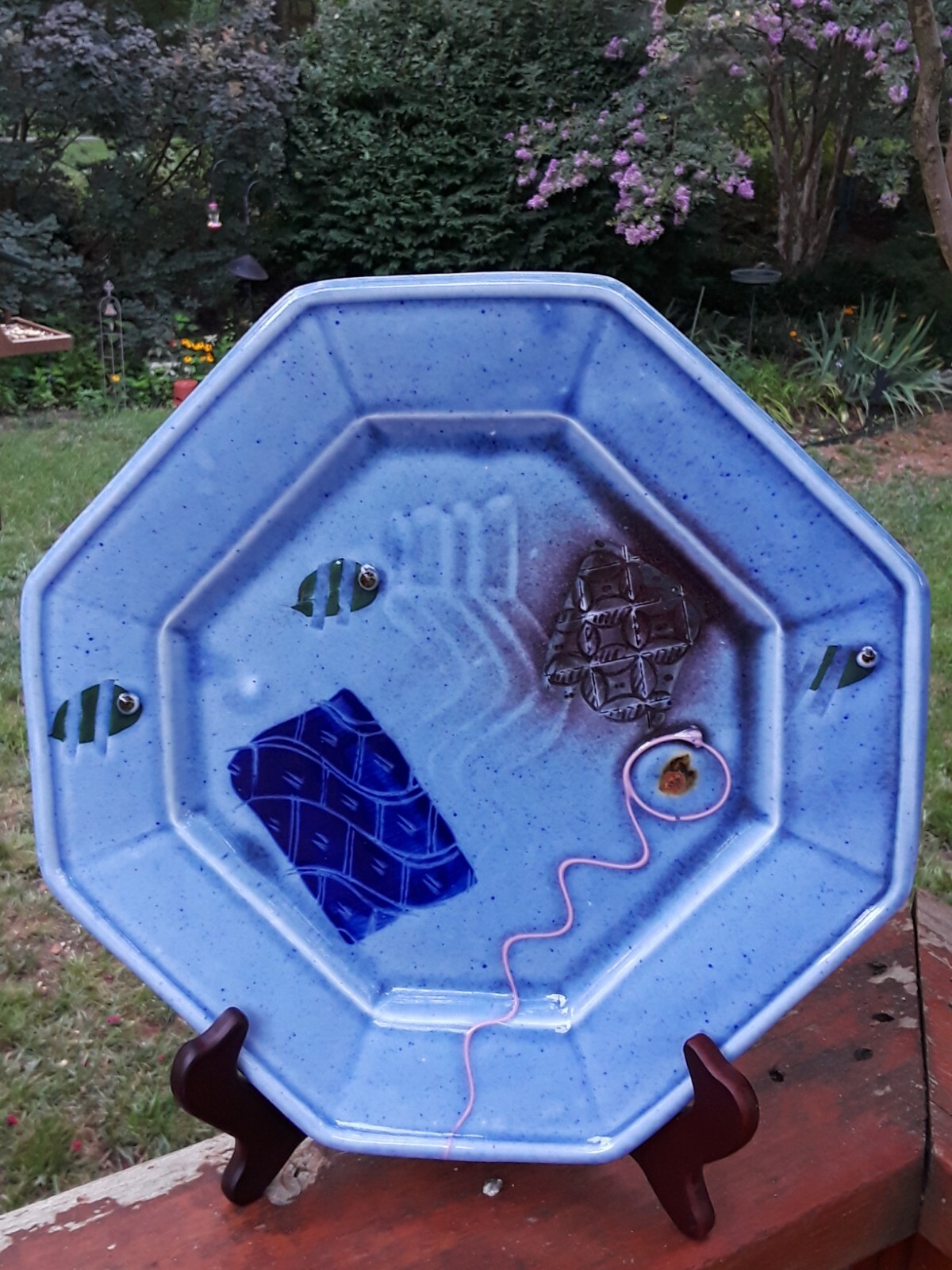 JEPSON Pottery Octagonal ABSTRACT Plate Platter RARE | eBay