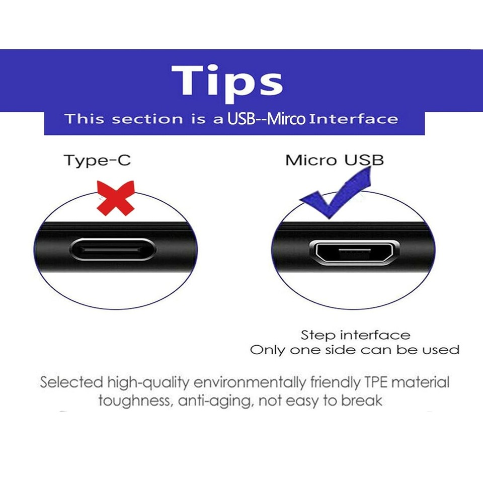 Replacement USB Charger Charging Cable Cord for Ring Enabled Ring Video ...