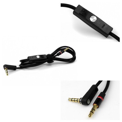 4FT 3.5MM AUX REPLACEMENT CABLE BLACK W/CONTROL TALK IPHONE 5 4S 4 IPOD ...