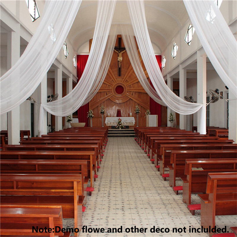 10 Pack Chiffon Centre 0.73*10M Ring Venue Decor Ceiling Draping ...