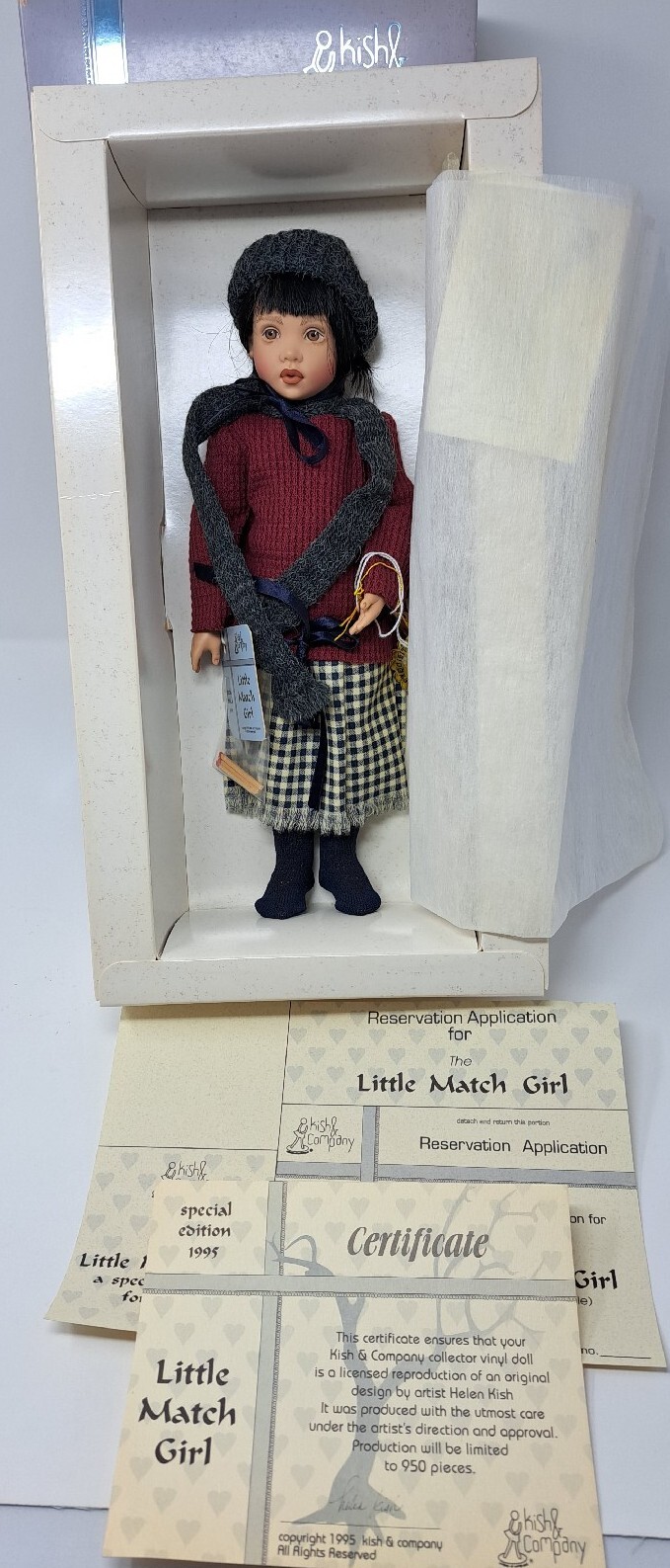 1995 Special Edition Kish & Co Little Match Girl Vinyl Doll by Artist ...