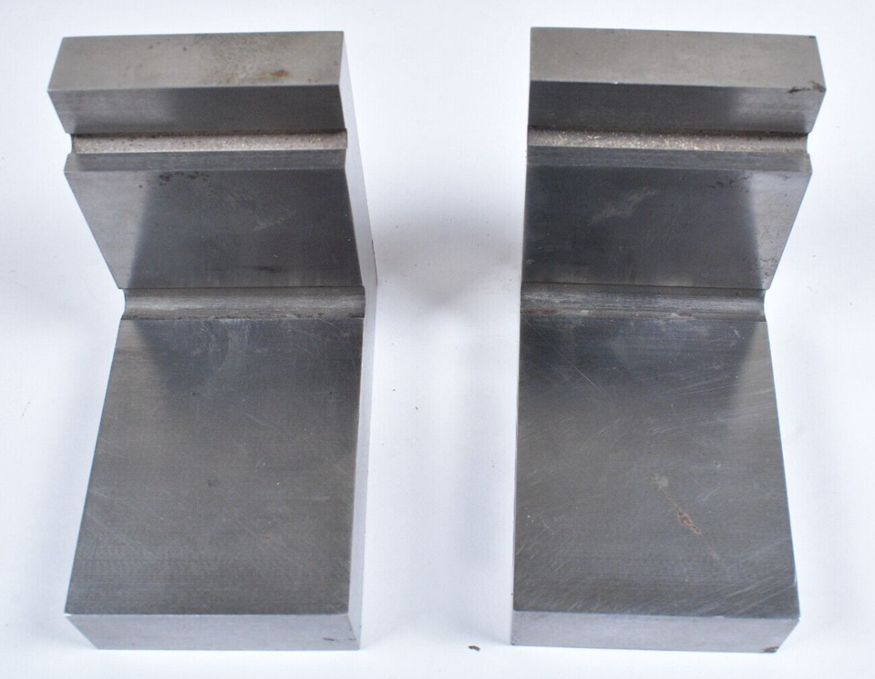 Set 2 Solid Steel Angle Plates Tool Makers Machinist Squares Precise ...