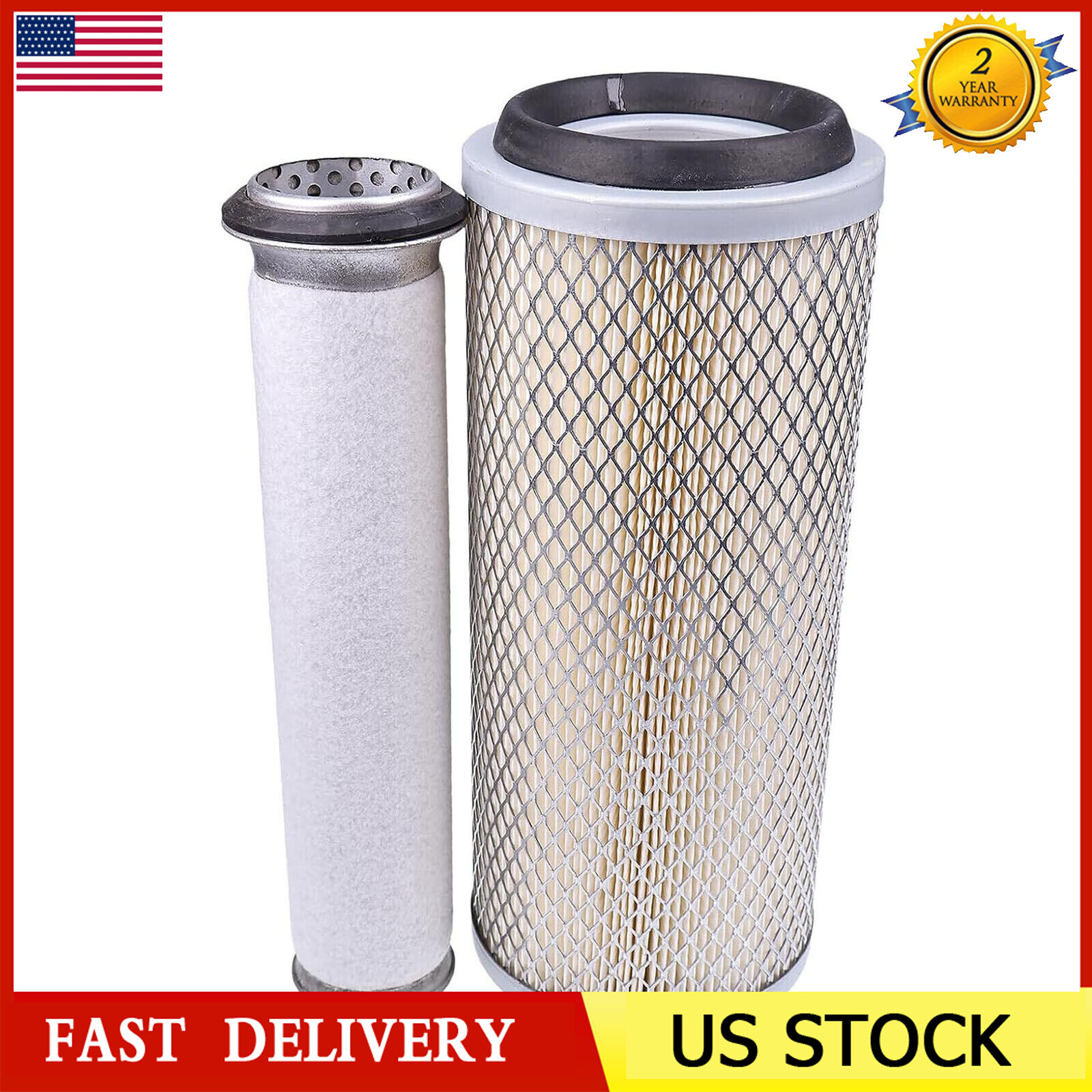 Inner & Outer Air Filter Set 1026131M92 1094269M91 For Massey Ferguson ...