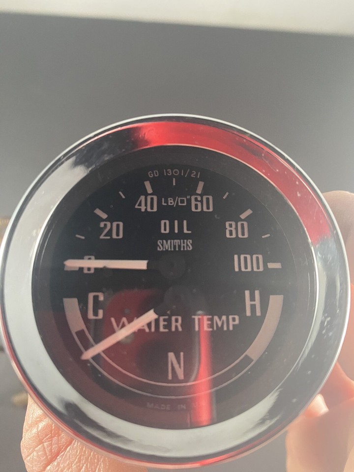 1969-1977 MGB Water Temp And Oil Pressure Gauge GD 1307/01"
