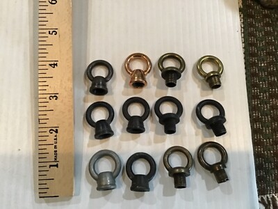 Lot (12)Antique Vintage Metal Chandelier Light Fixture Loop Lamp Parts ...