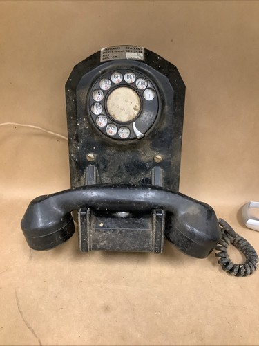 Vintage Bakelite Monophone Rotary Dial Wall Mount Telephone Art Deco ...