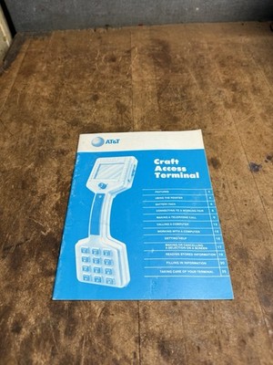 AT&T Telephone Craft Access Terminal Instructions Lineman Tool Manual ...