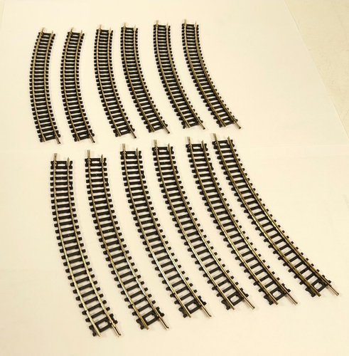 72 Piece Set, Model Power N Scale Curve Track, 9 3/4" Radius, Nickel ...