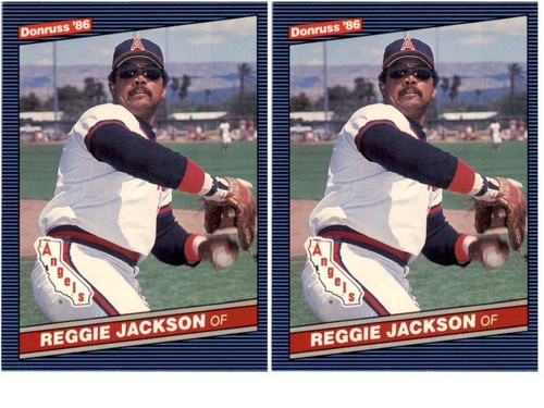(2) 1986 Donruss #377 Reggie Jackson California Angels Card Lot | eBay UK