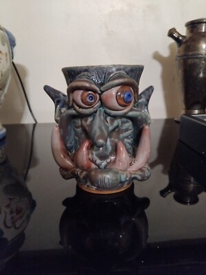 Vintage 2020 Tom Phelps Art Pottery Coffee Mug Devil Face | eBay