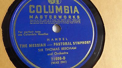 Sir Thomas Beecham - 78rpm single 12-inch – Columbia #71606-D The ...