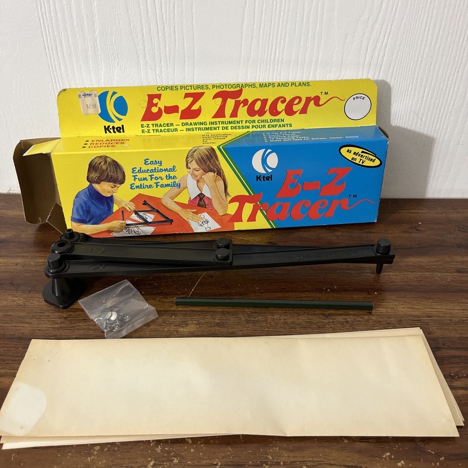 1974 Ktel EZ E-Z Tracer in Original Box Art Drawing Tool Toy | eBay