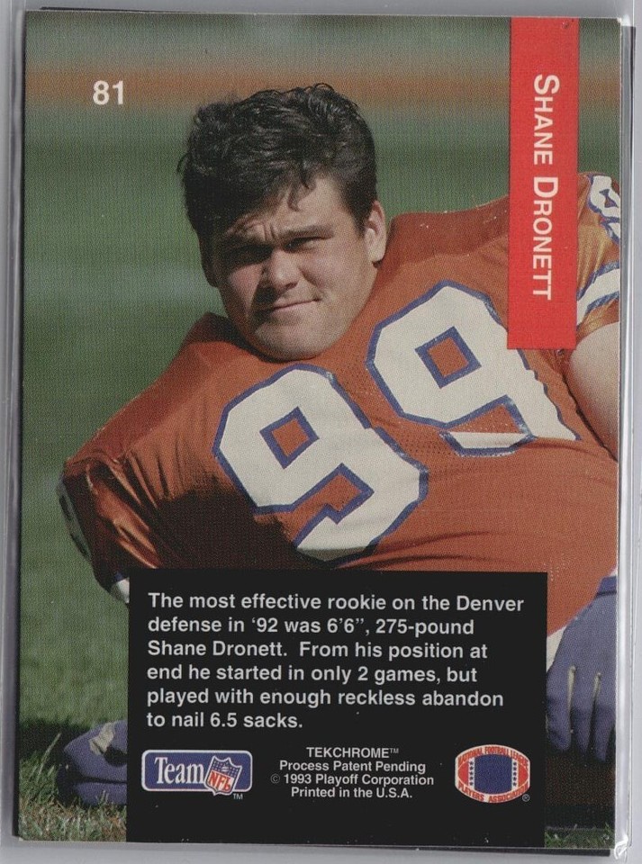 1993 Playoff Football Card #81 Shane Dronett | eBay