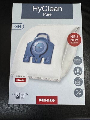 GENUINE Miele GN HyClean 3D Efficiency Bags - Pack of 4 bags + 2 ...