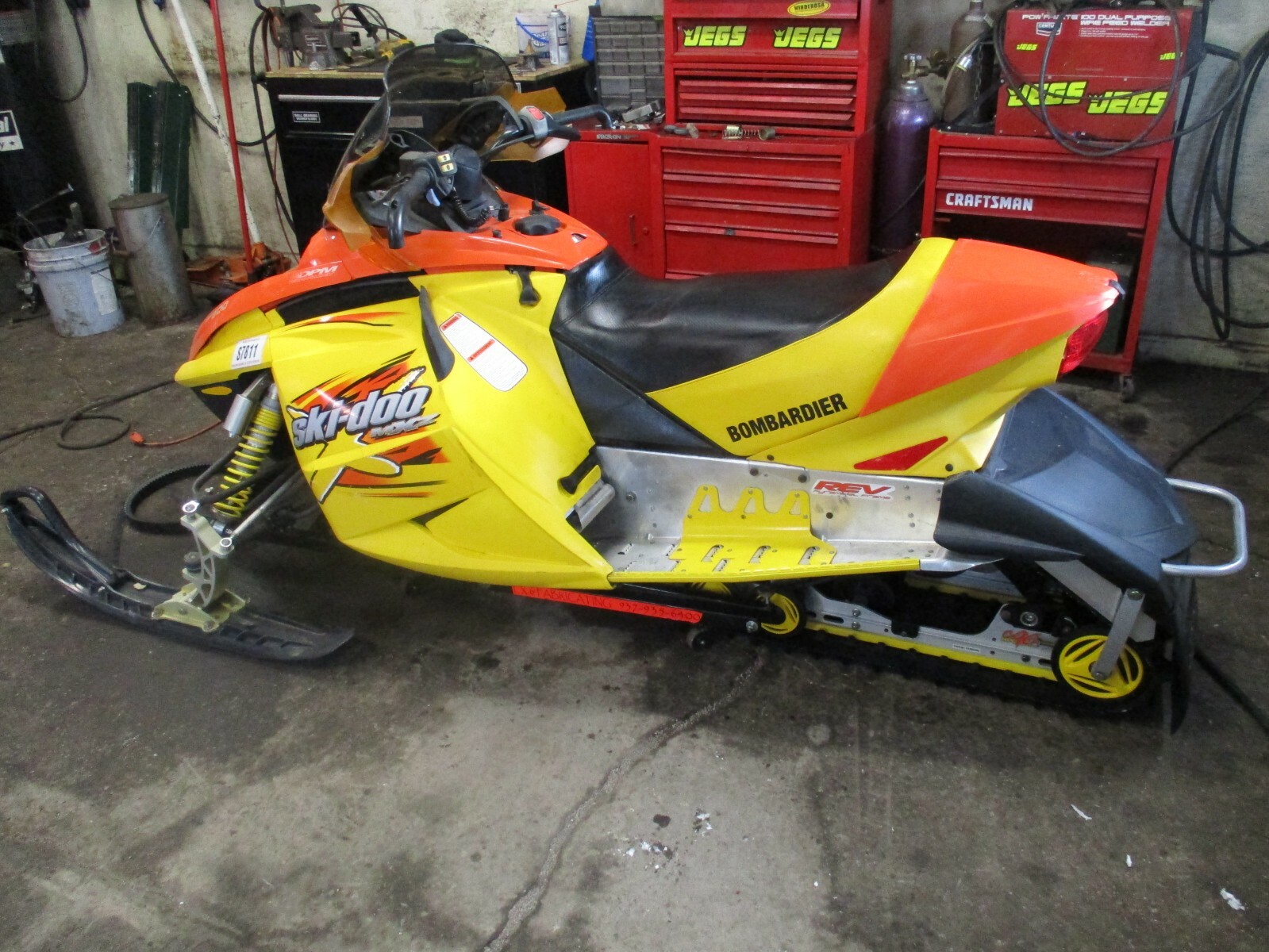 03 Ski Doo MX Z Rev HO 800 MXZ Snowmobile Rear Suspension Front Swing ...