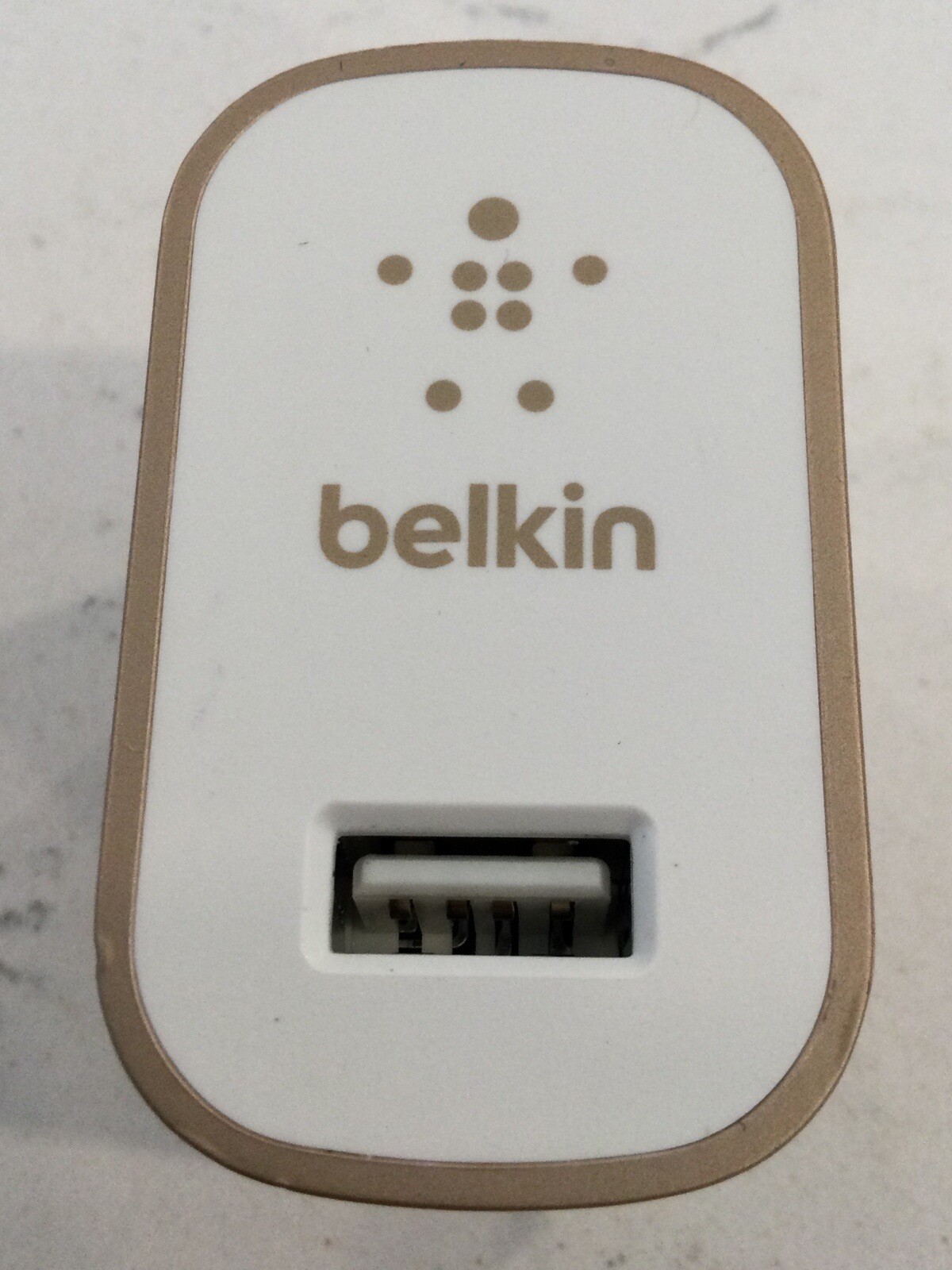BELKIN USB Power Adapter Plug. Color: Light Gold. NEW. | eBay