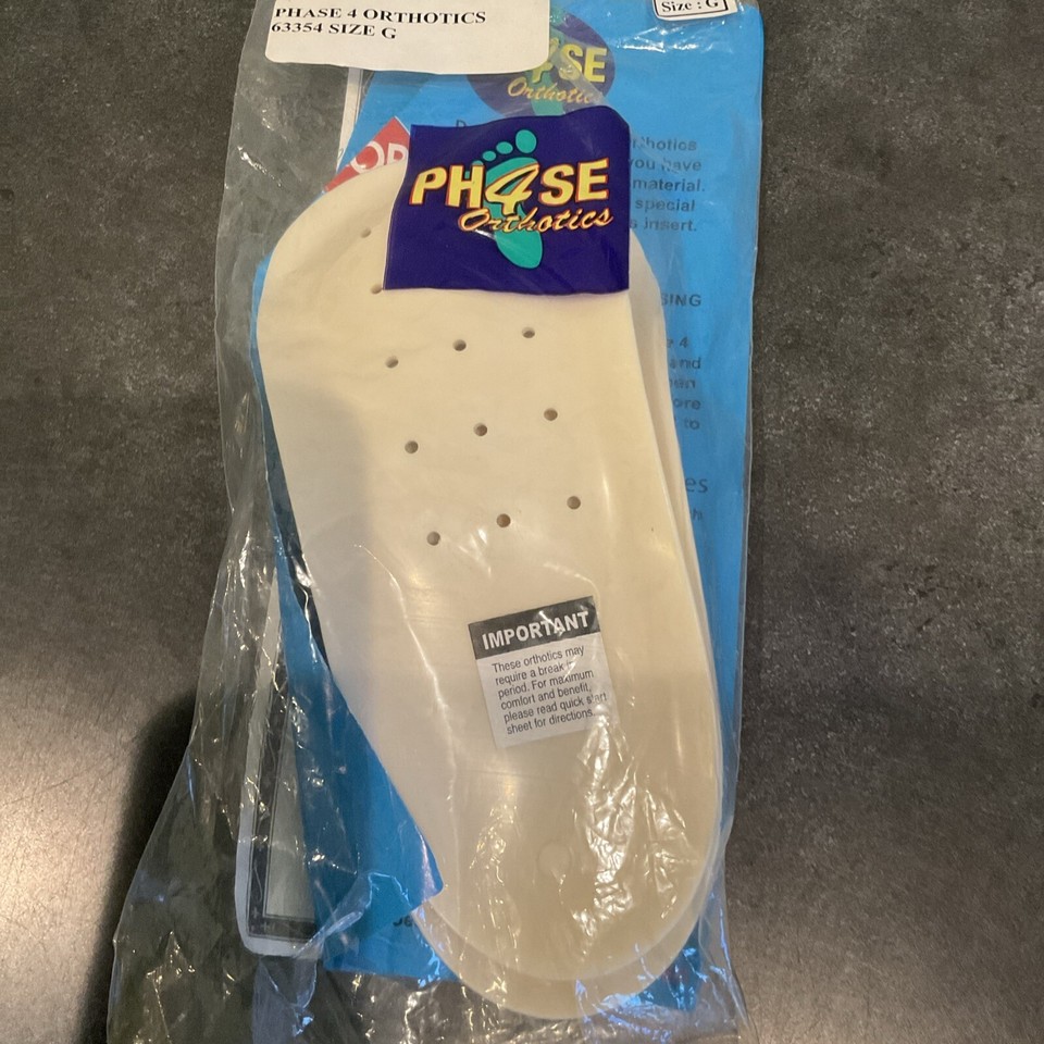Phase 4 Orthotics Sole Insert - Size G- | eBay