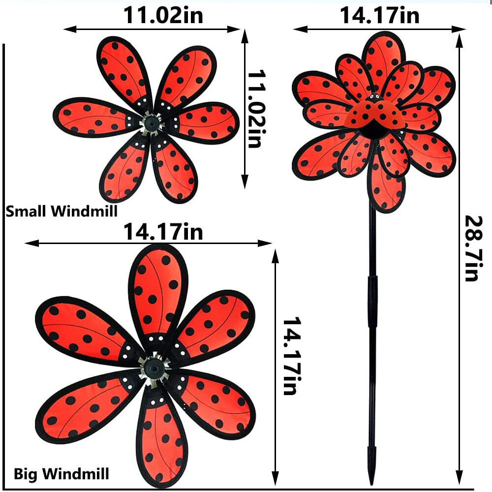 Patio Lawn Yard Windmill Sunflower Wind Sculptures Spinners Pinwheels ...