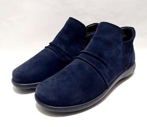 Hotter Marly Boots Size 7 UK New Navy Blue Suede Ankle Boots Zip ...