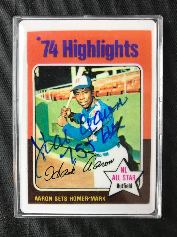 1997 Upper Deck Sign Series Hank Aaron UDA Card Set w/ 3 Auto's /755 ...