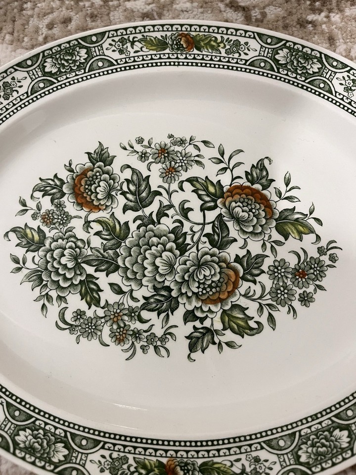 Vintage Ridgway Ironstone "Canterbury" pattern oval serving Plate | eBay UK