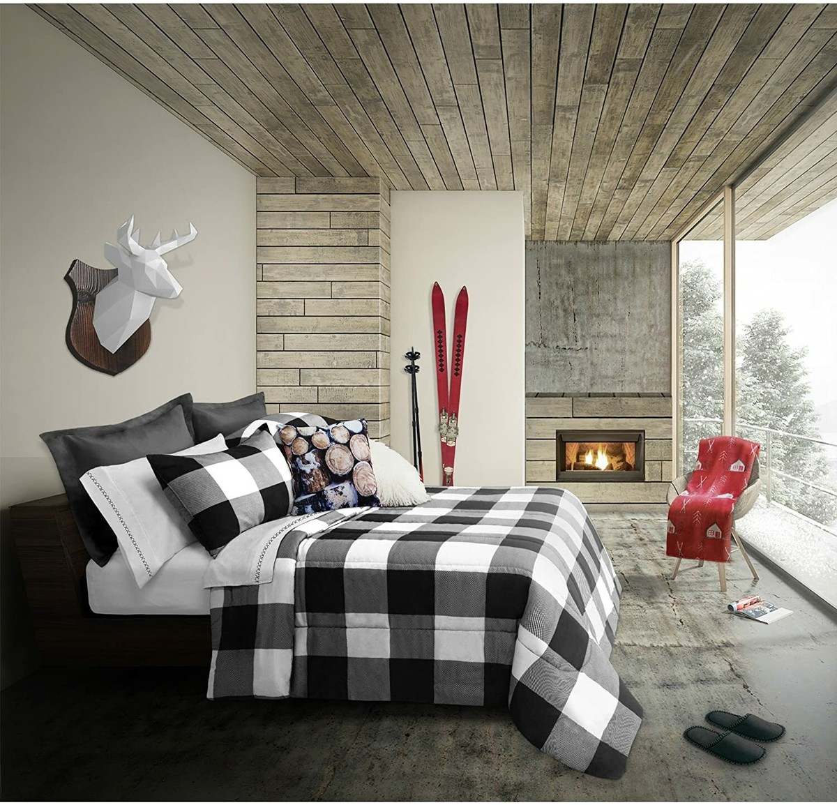 Black White Plaid Sheets