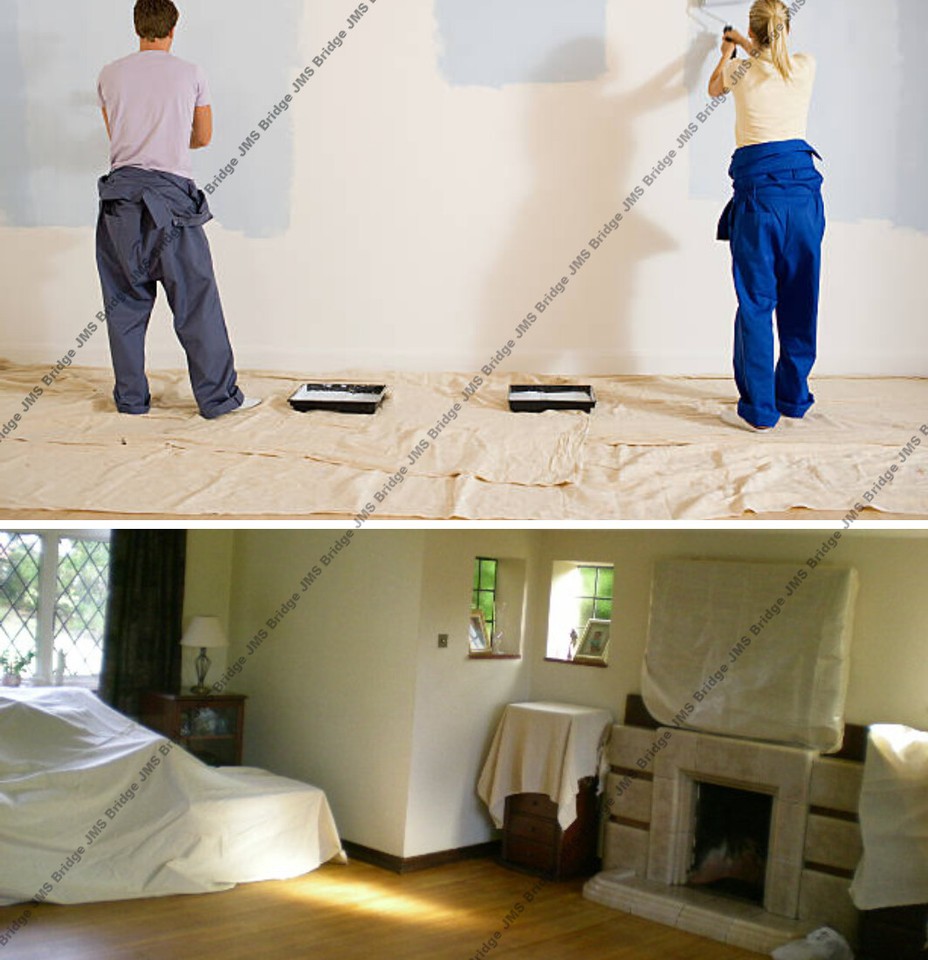 2 x Cotton Dust Sheets 12ft X 9ft Large Heavy Duty Decorating Paint ...