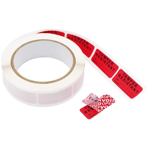 500Pcs/roll Tamper Evident Security Void Stickers 0.78" x 1.78" Red ...