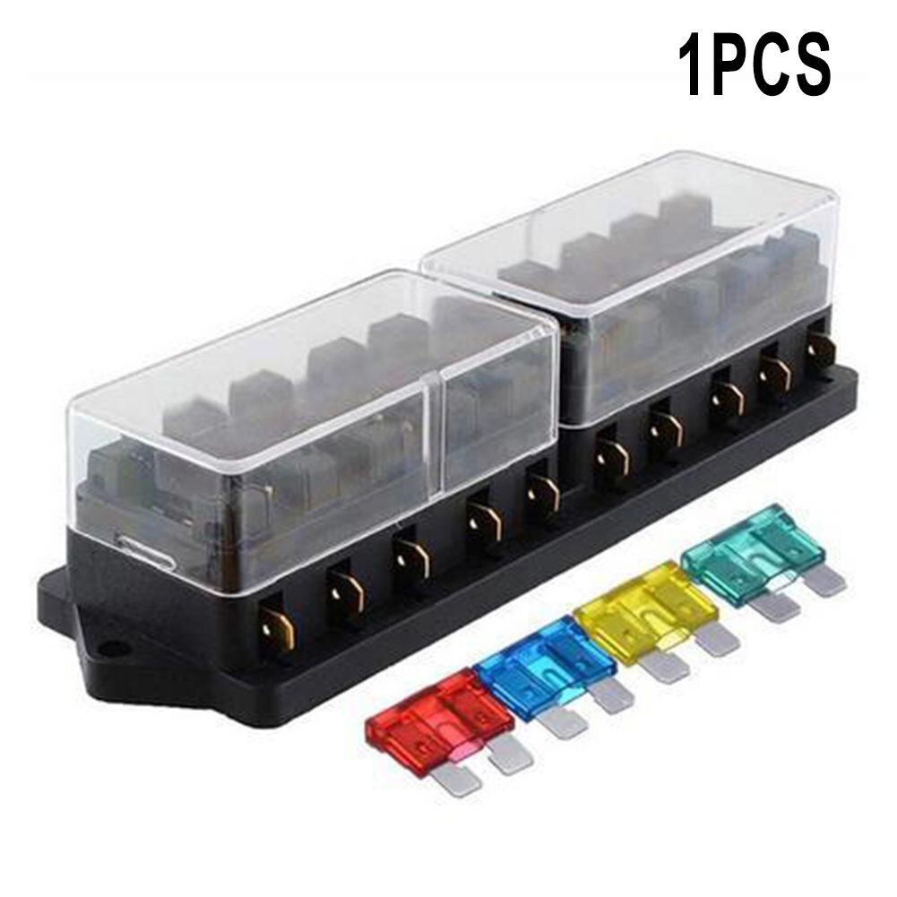 Fuses Holder Fuse Box Factory Indoors Black Car Or HGV 10Way 12v Or 24v ...