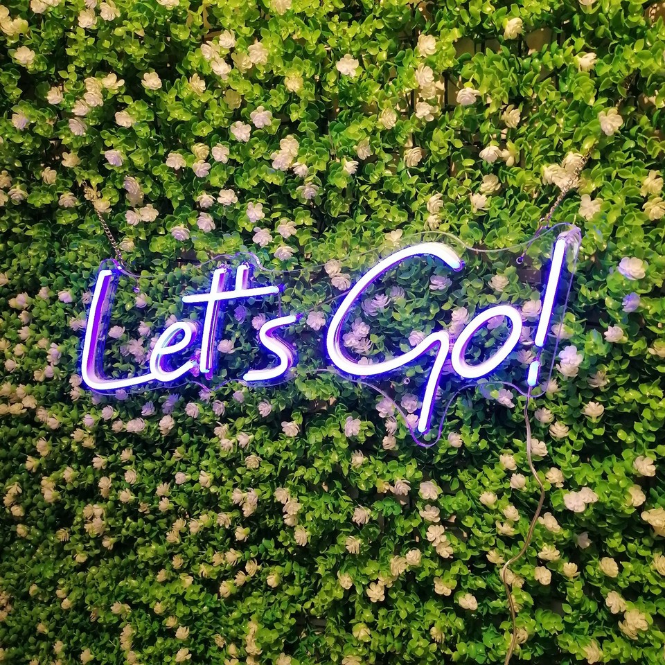 Lets Go Neon Sign Let's Go! Neon Sign Custom Neon Sign Wall Decor Neon ...