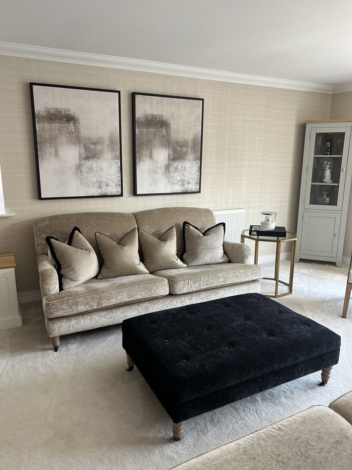 Neptune Olivia Sofa (x2) & FStool- Recently Reupholstered To Excellent Condition | eBay UK