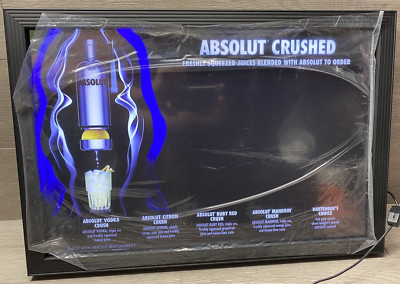 ABSOLUT CRUSHED VODKA ELECTRONIC LED MOTION ADVERTISING LIGHTED SIGN ...