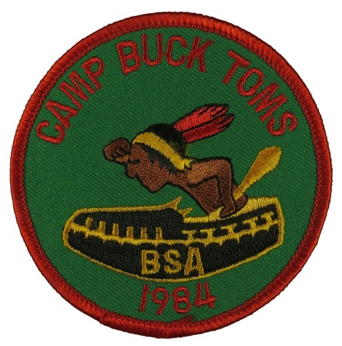 Great Smoky Mountain Council TN Camp Buck Toms 1984 Patch RED Bdr ...