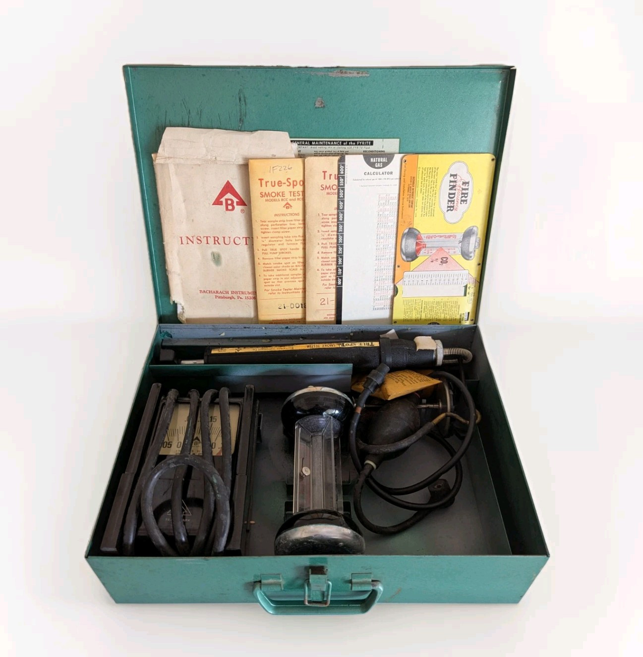 Vintage Bacharach Fyrite Gas Oil Burner Combustion Test Kit Complete ...