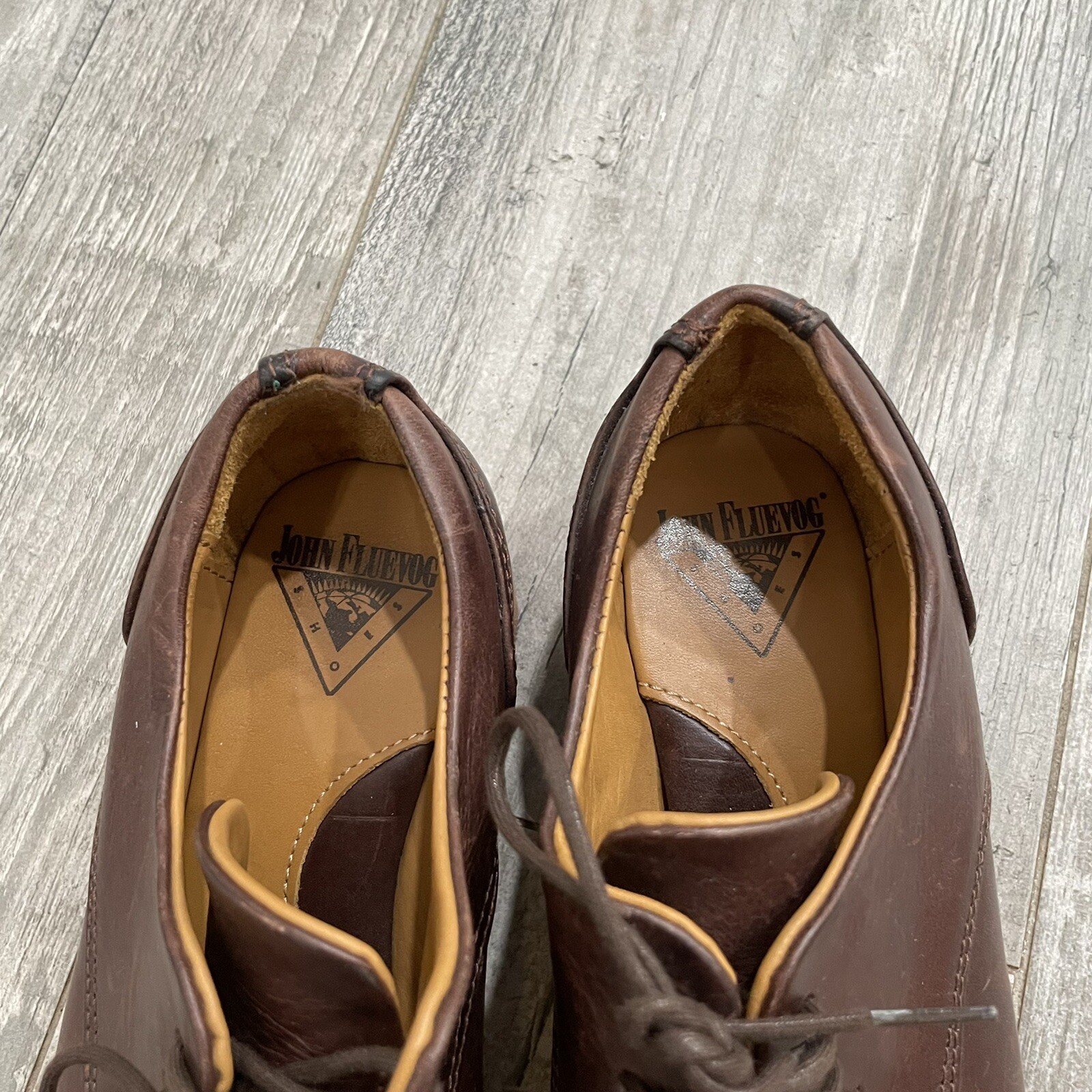 VinTaGe JOHN FLUEVOG F-SHOE Brown Leather SHOES Wome… - Gem