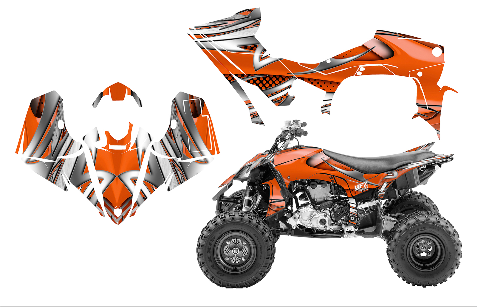 2014 - 2019 YFZ450R 450SE graphics wrap kit Free Custom Service #1216 ...