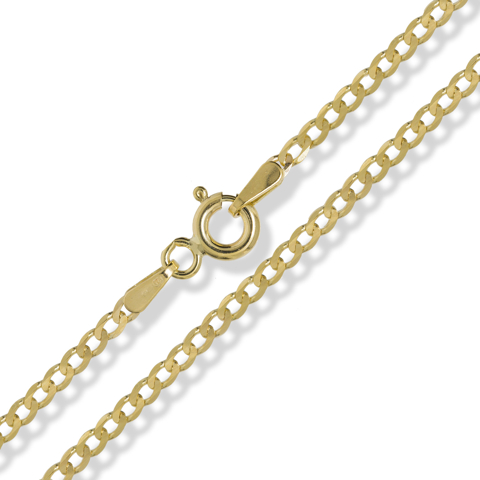 9CT GOLD CURB CHAIN 16 18 20 22 24 ROPE POW BELCHER ROLO TRACE LINK ...