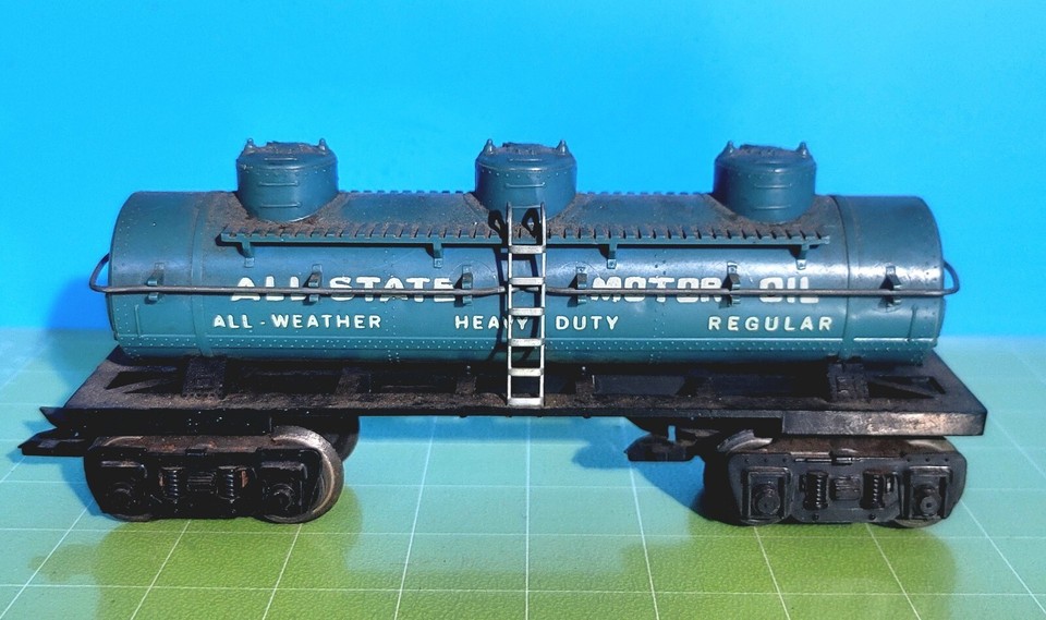 B11 MARX - Allstate Motor Oil 3 Dome Tank Car - O gauge | eBay